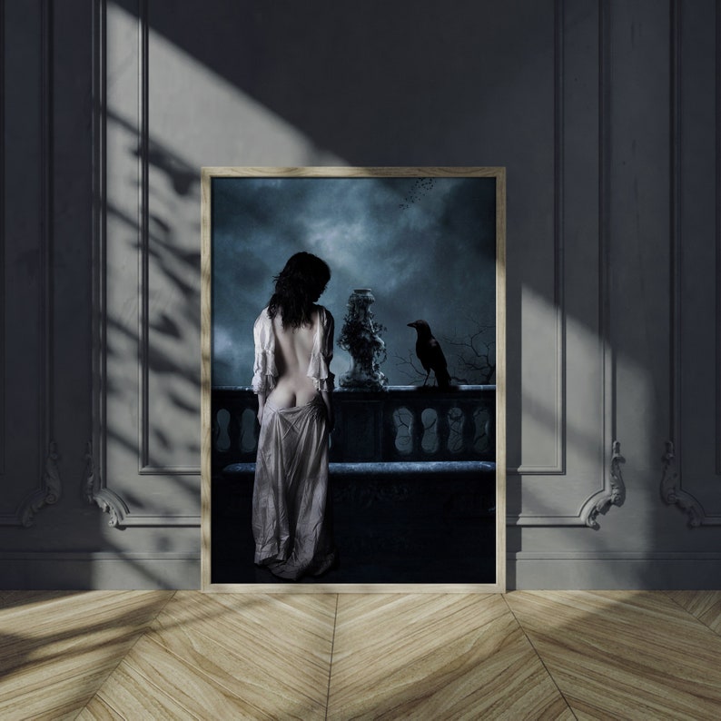 The Raven Fantasy Nude Photo Print Fairytale Nude Print Artistic Nude