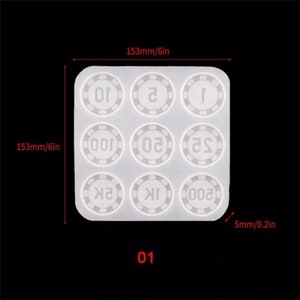 Commemorative Coin Resin Mold | Playing Coin Mold | Silicone Molds ...