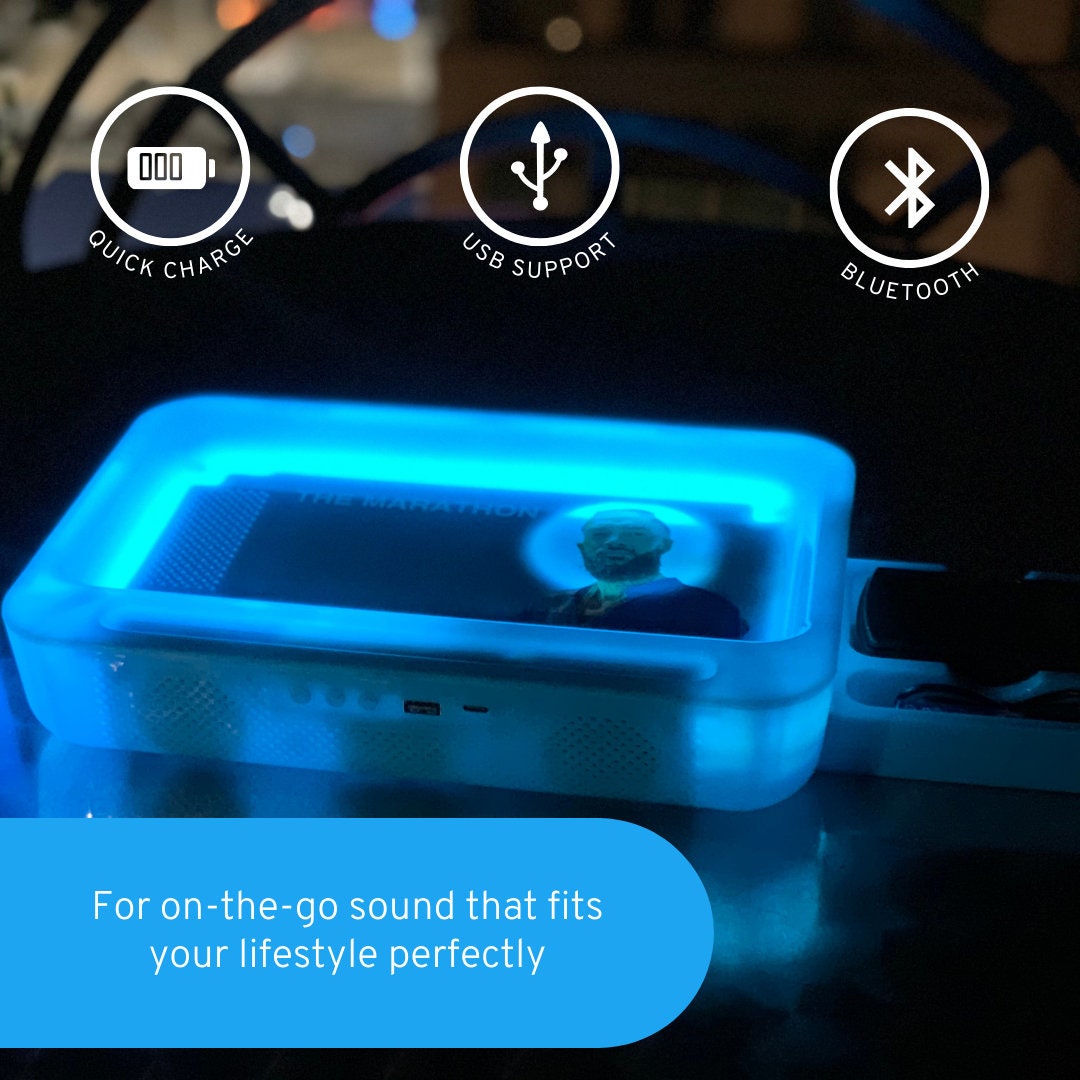 Nipsey LED Bluetooth Tray With Scale & FREE Handmade Container - Etsy
