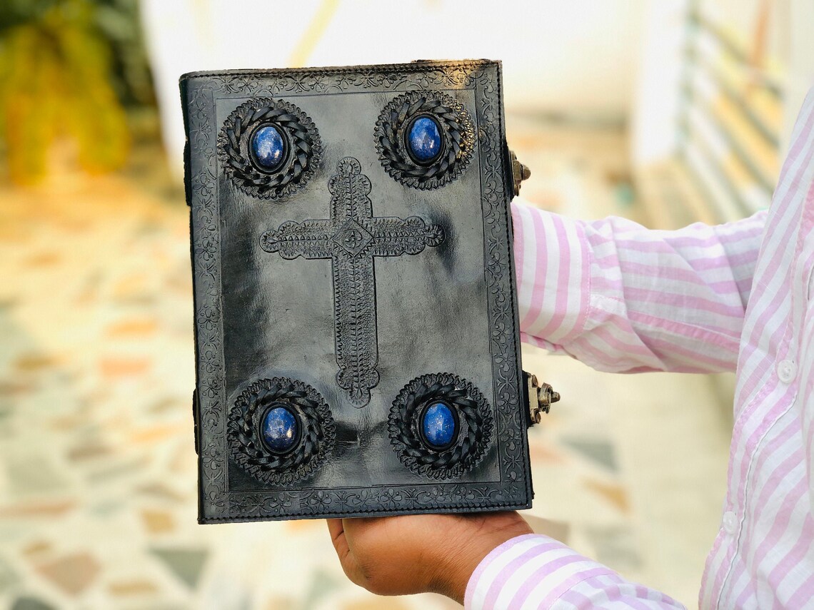 Cross Leather Journal Handmade Large Celtic Cross Notebook - Etsy