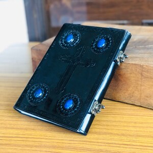 Cross Leather Journal Handmade Large Celtic Cross Notebook Refillable ...