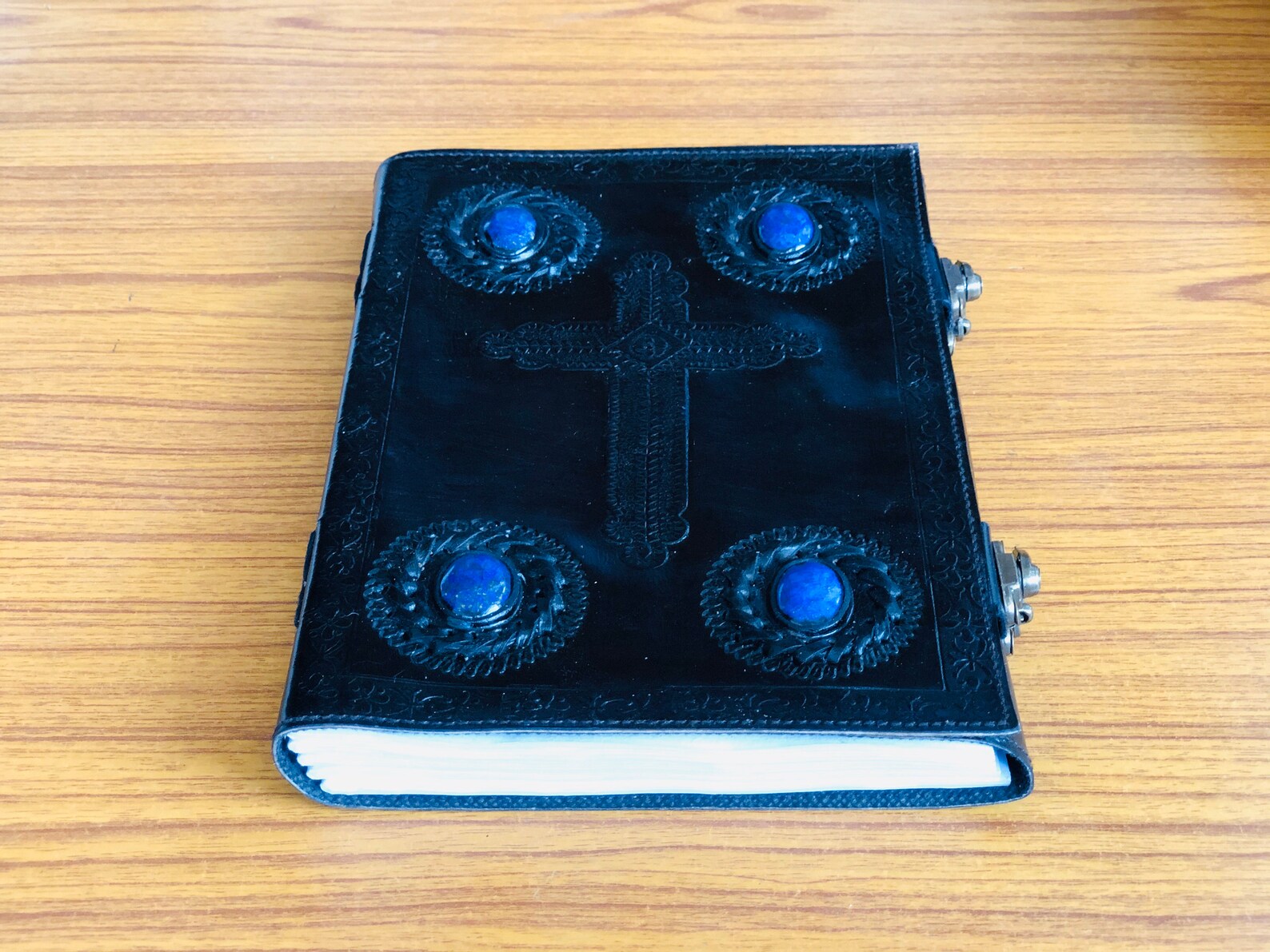 Cross Leather Journal Handmade Large Celtic Cross Notebook - Etsy