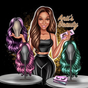 Braider Logo, Hairdresser Logo Portrait, Beauty Salon Logo, Hair Studio ...