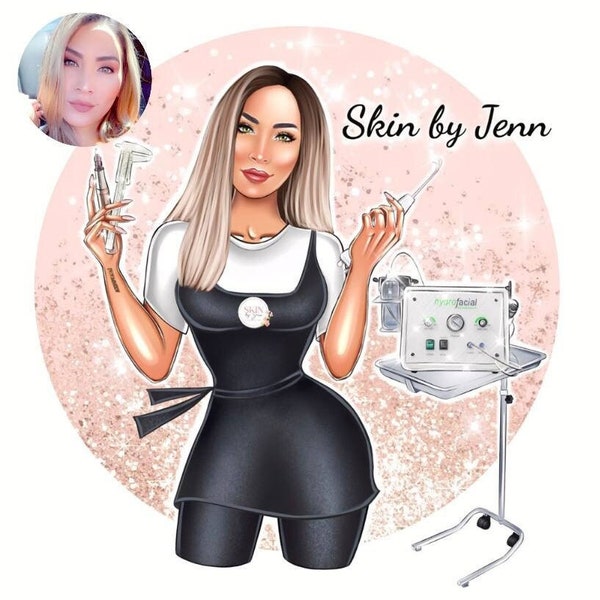 Esthetician Cartoon Logo - Etsy