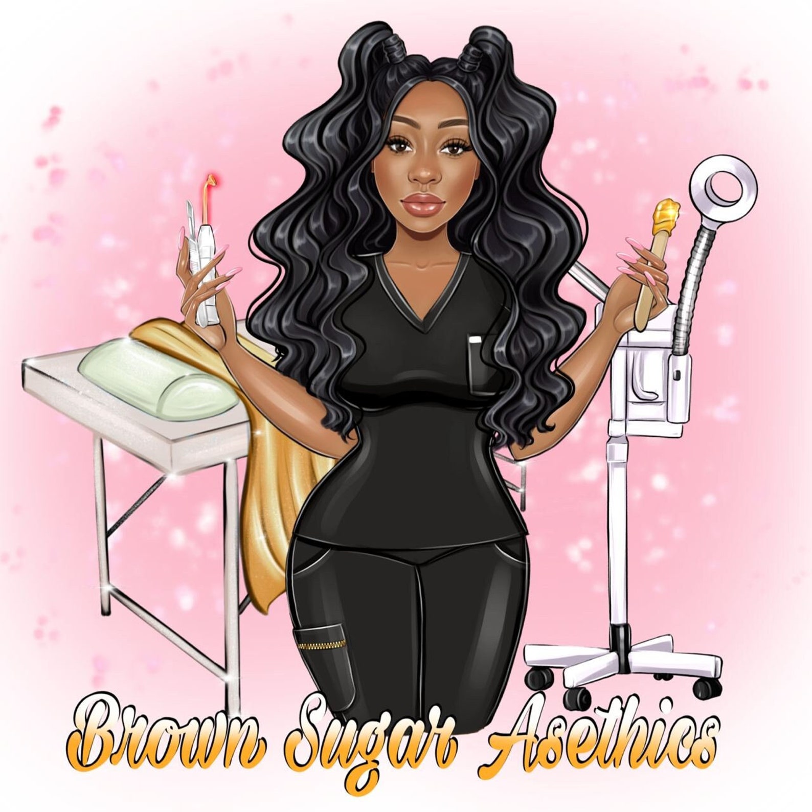 Esthetician Logo Design, Aesthetician Portrait, Nurse Logo, Salon Logo ...