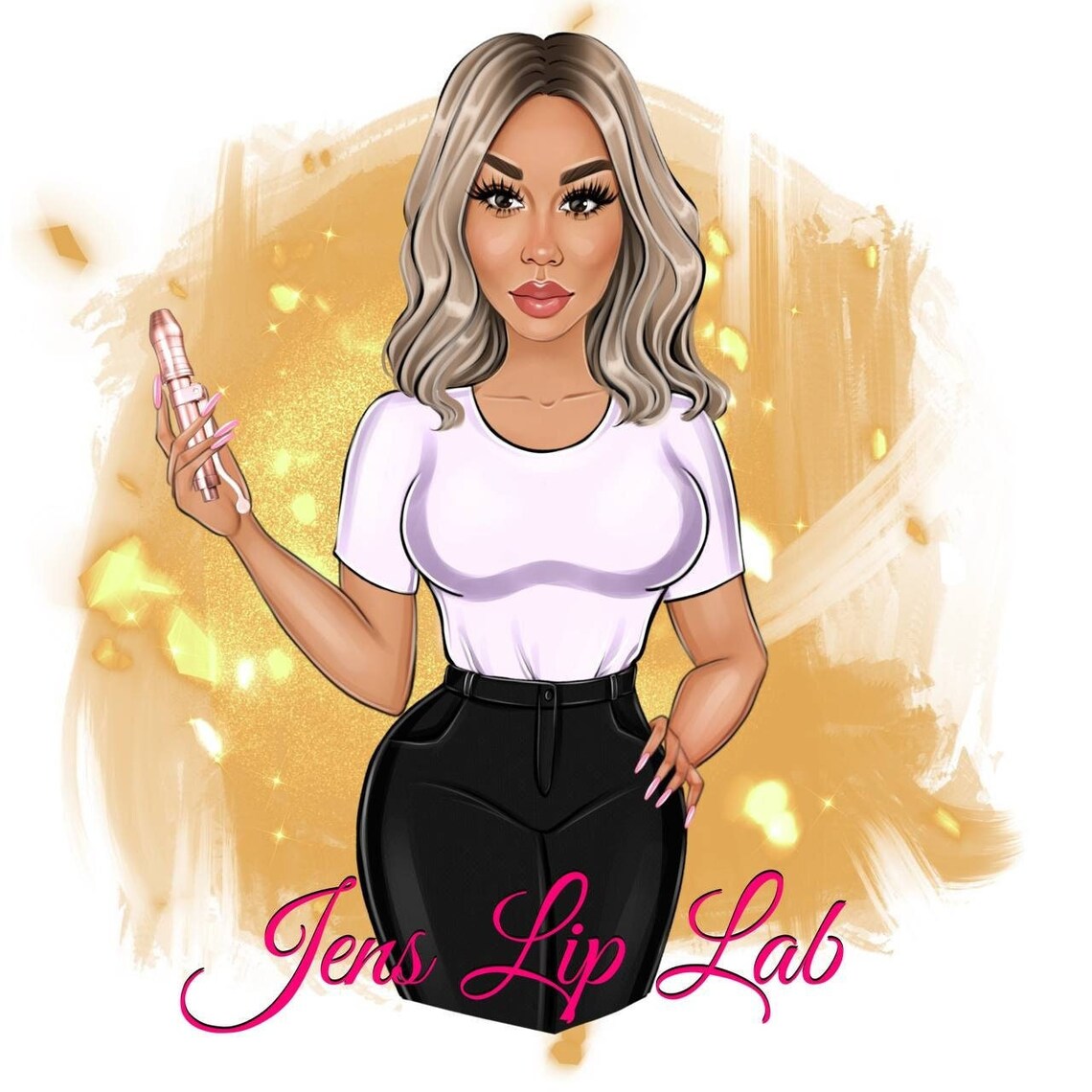 Permanent Makeup Artist Logo Custom Cartoon Logo Makeup | Etsy