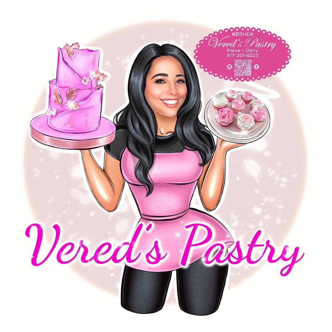 Baker Cartoon Logo Design, Cake Shop Logo, Dessert Maker Logo, Sweets ...