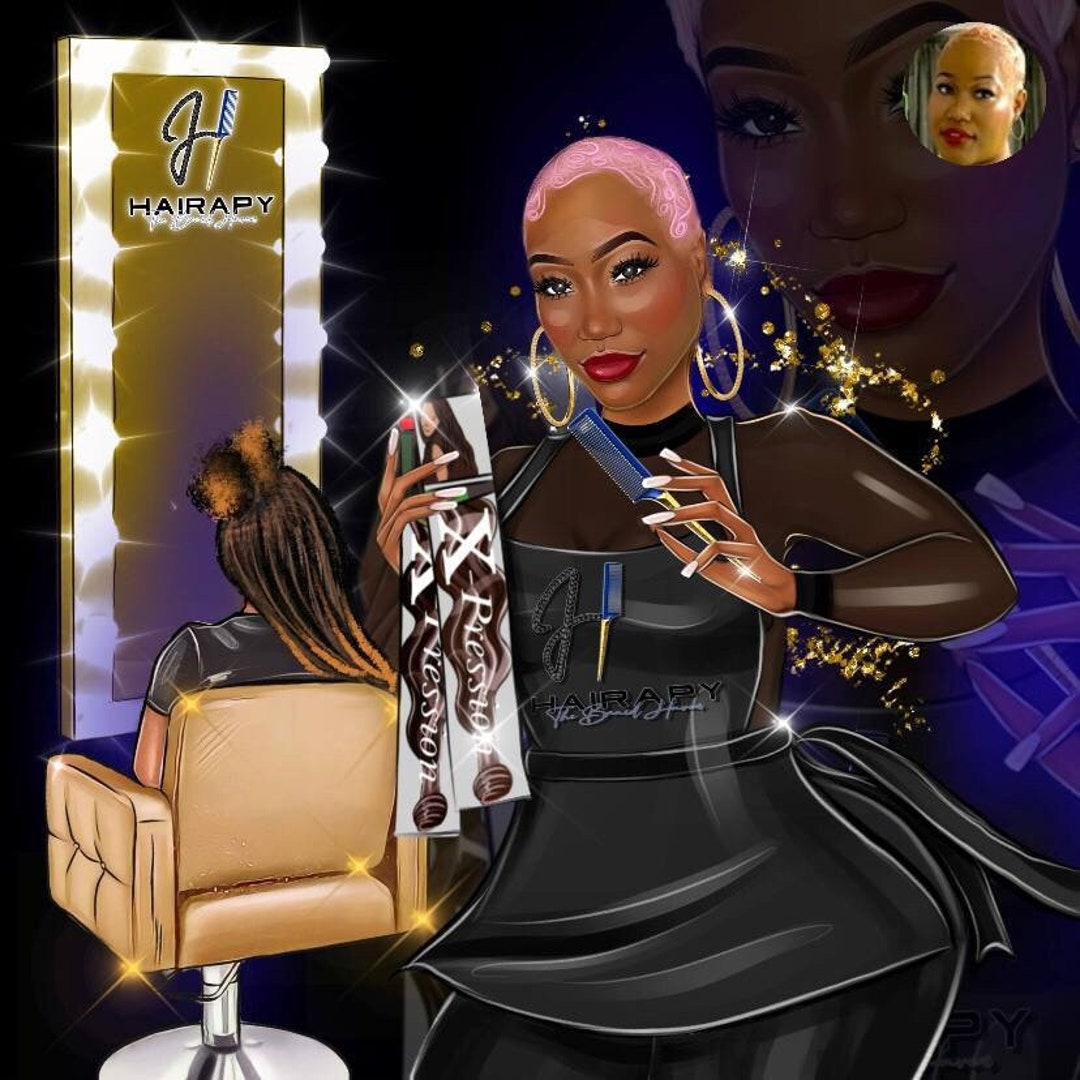 Braider Logo, Hairdresser Logo Portrait, Beauty Salon Logo, Hair Studio ...