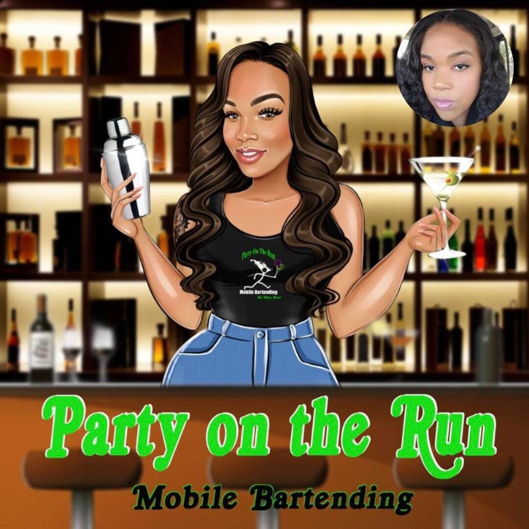 Bartender Logo Design, Custom Logo Design, Waitress Logo Design, Mobile ...