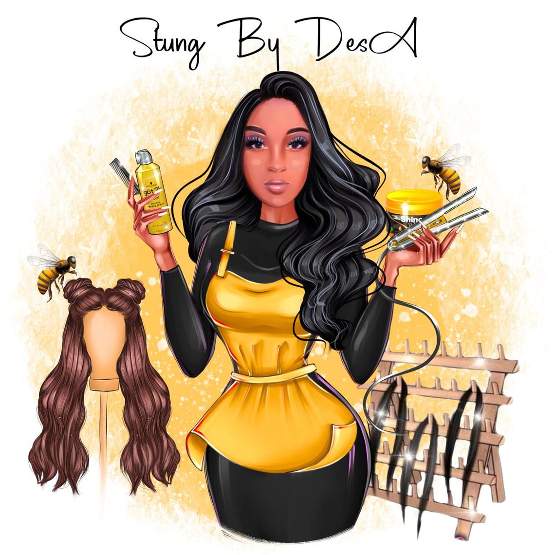 Hair Extensions Logo Design Hair Extension Master Logo Hair - Etsy