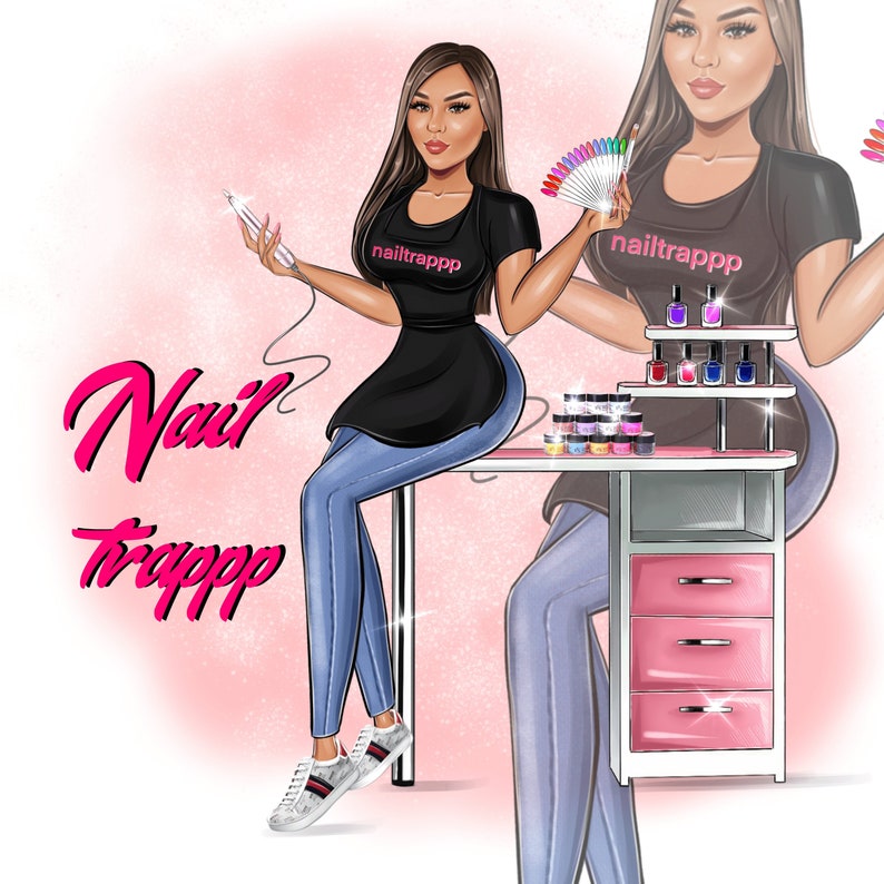 Nail Artist Logo Nail Studio Logo Logo With Color Street - Etsy