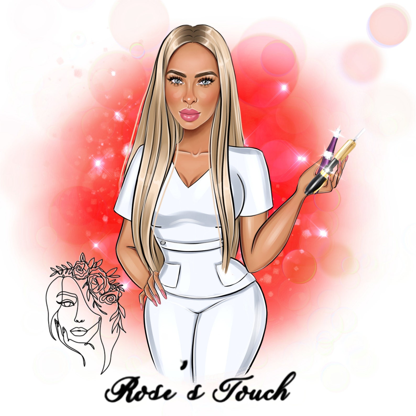 Permanent Makeup Artist Logo Custom Cartoon Logo Makeup - Etsy