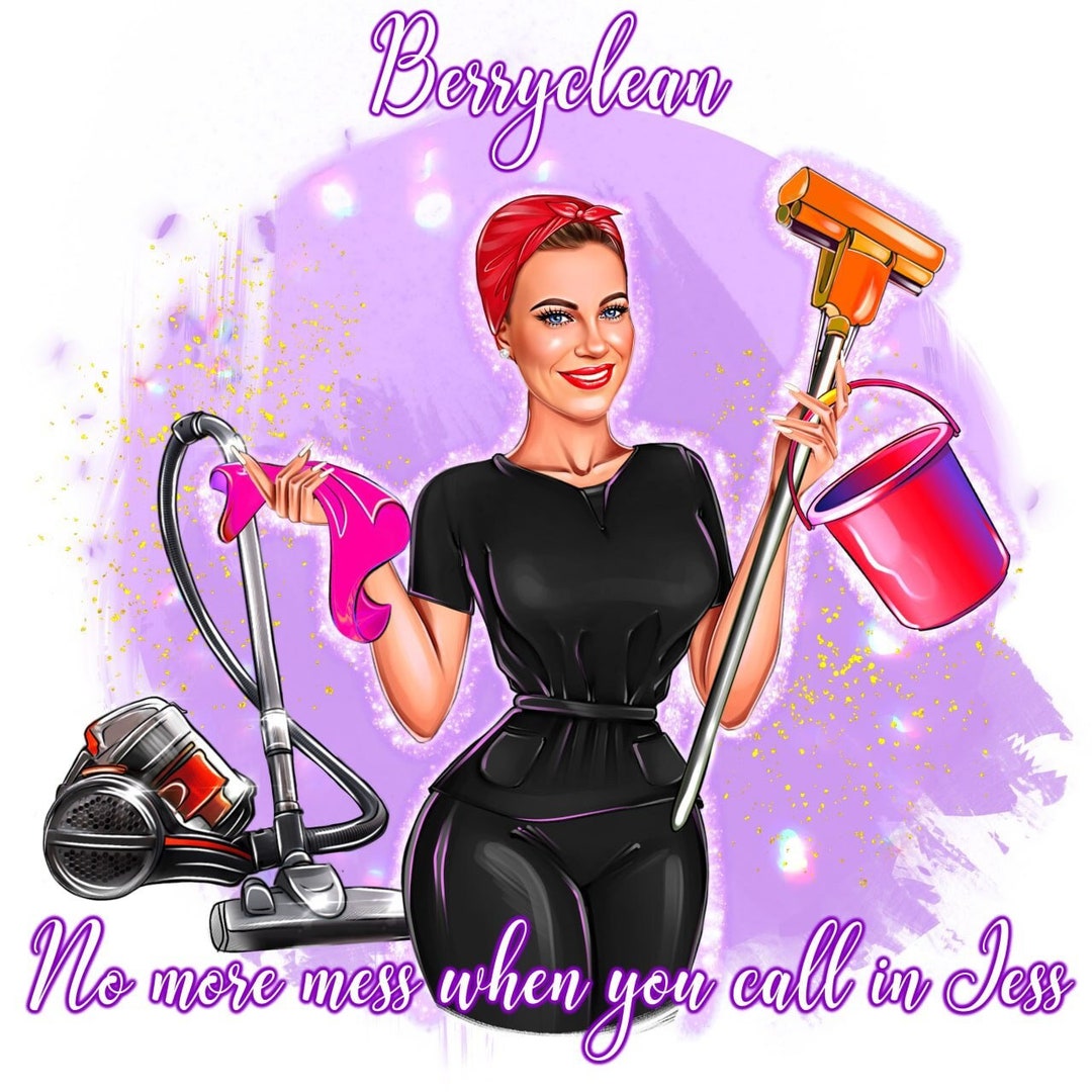 Cleaning Business Logo Portrait, Housekeeper Logo, Cleaning Business ...