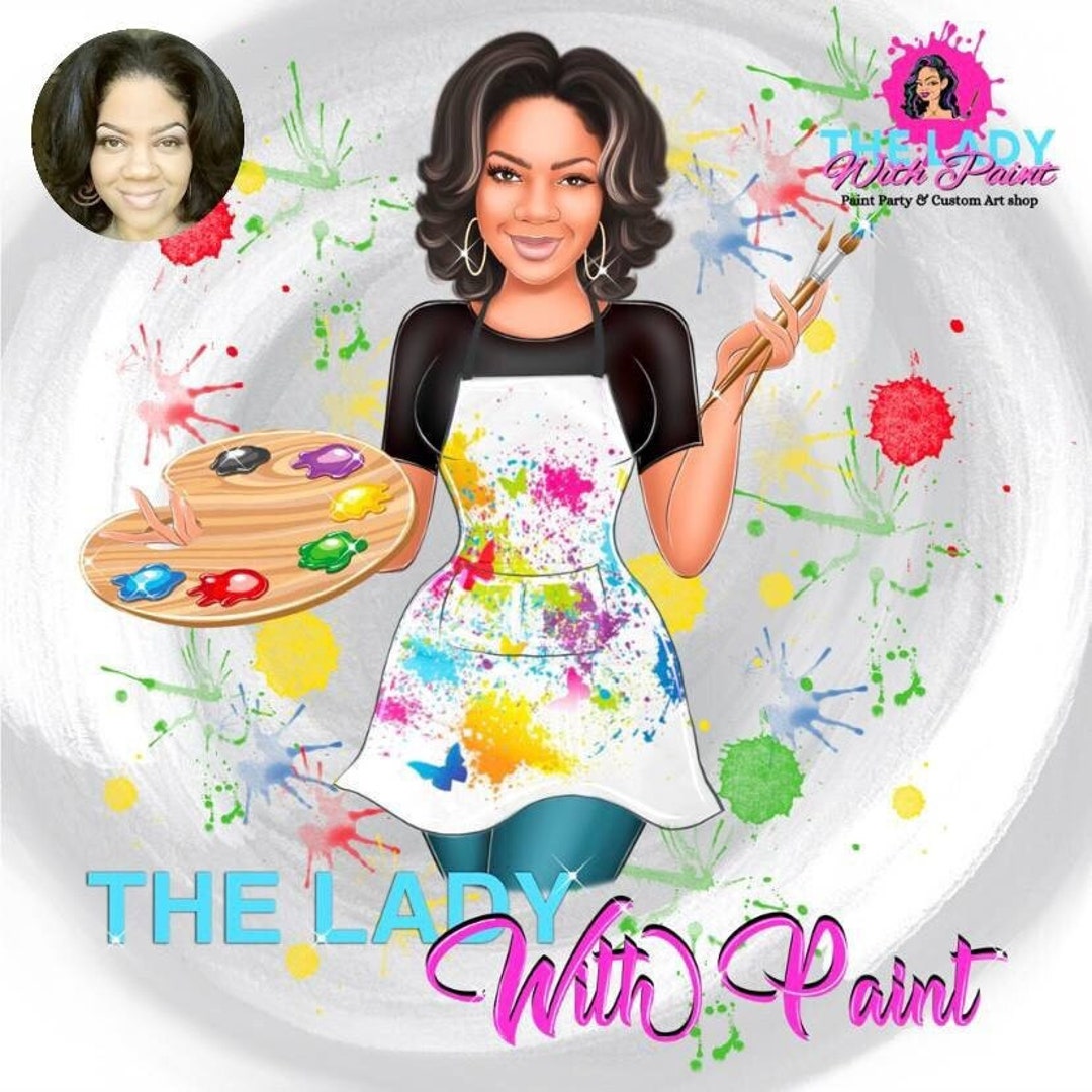 Painter Logo Design, Custom Cartoon Logo Portrait, Artist Logo, Logo ...