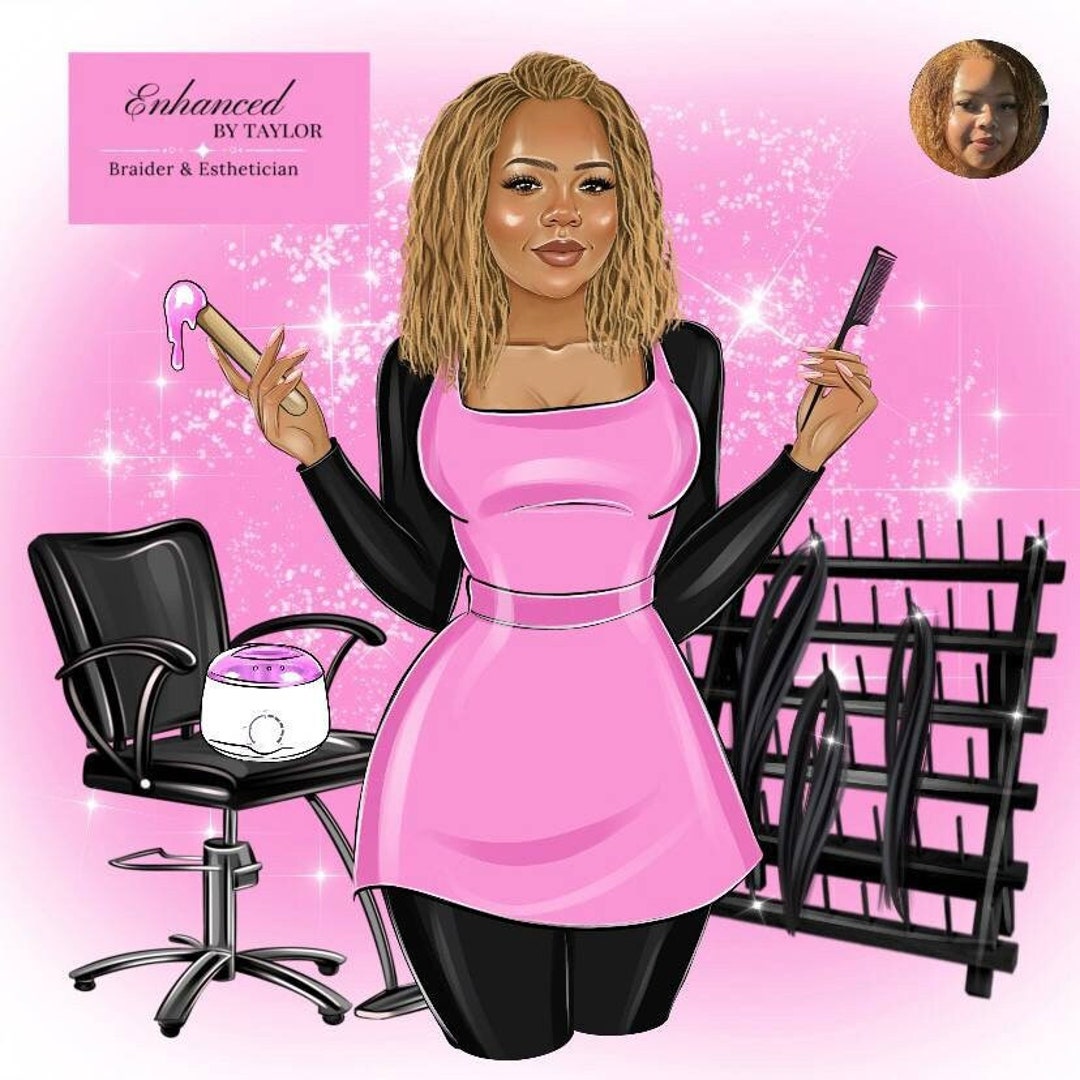 Braider Logo, Hairdresser Logo Portrait, Beauty Salon Logo, Hair Studio ...