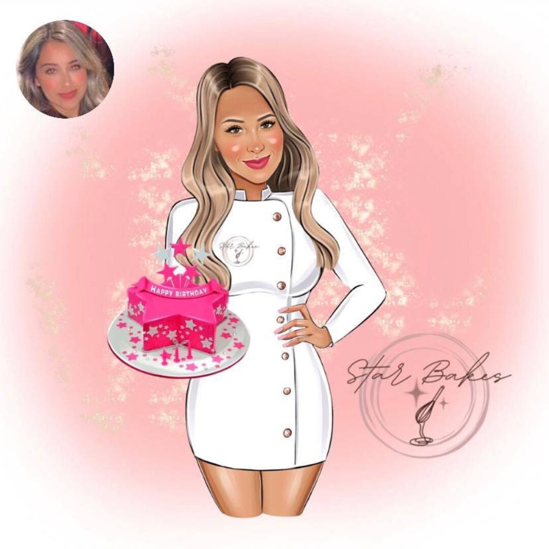 Baker Cartoon Logo Design Cake Shop Logo Dessert Maker Logo - Etsy