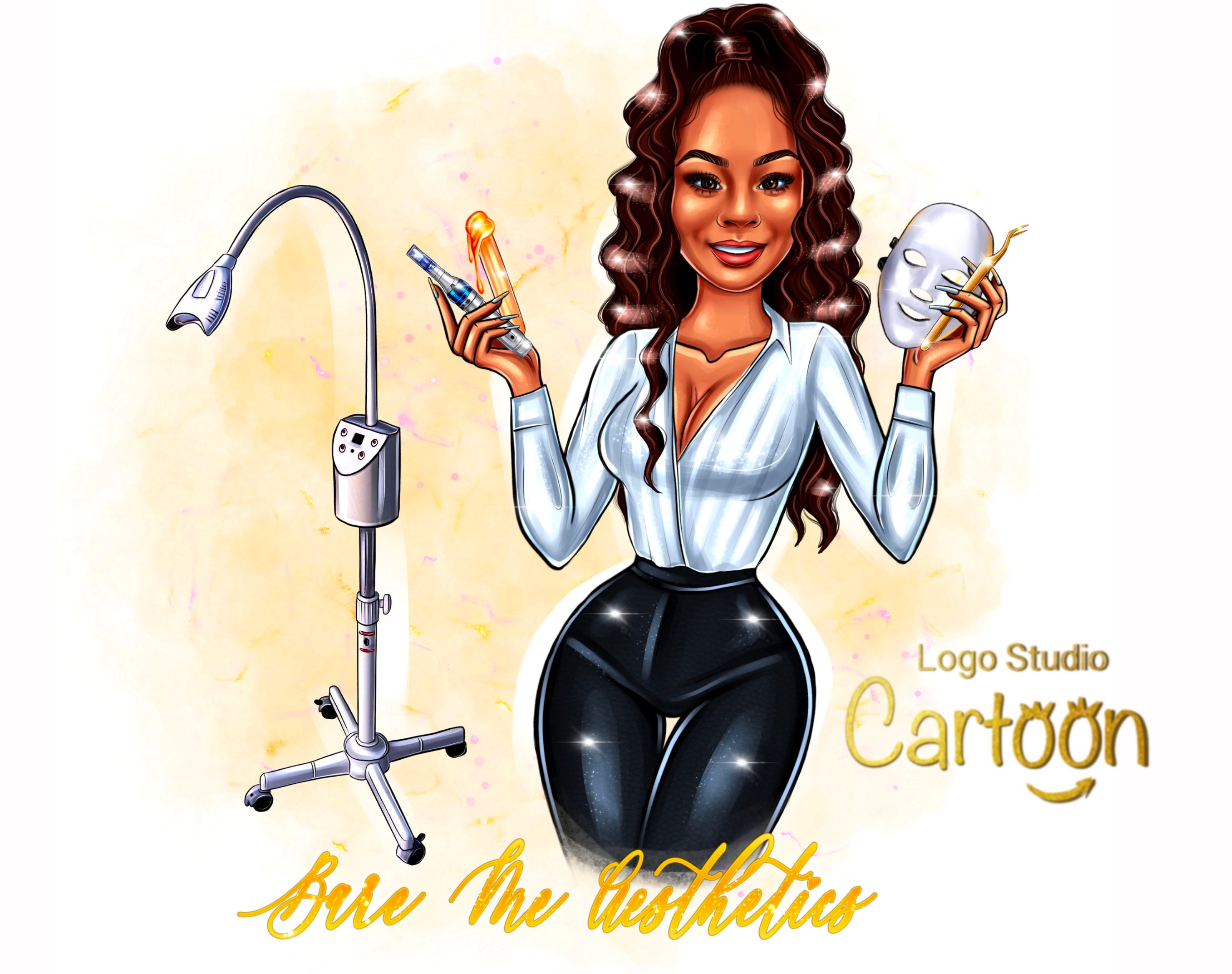 Sugaring Waxing Salon Branding Hair Wax Specialist Logo - Etsy