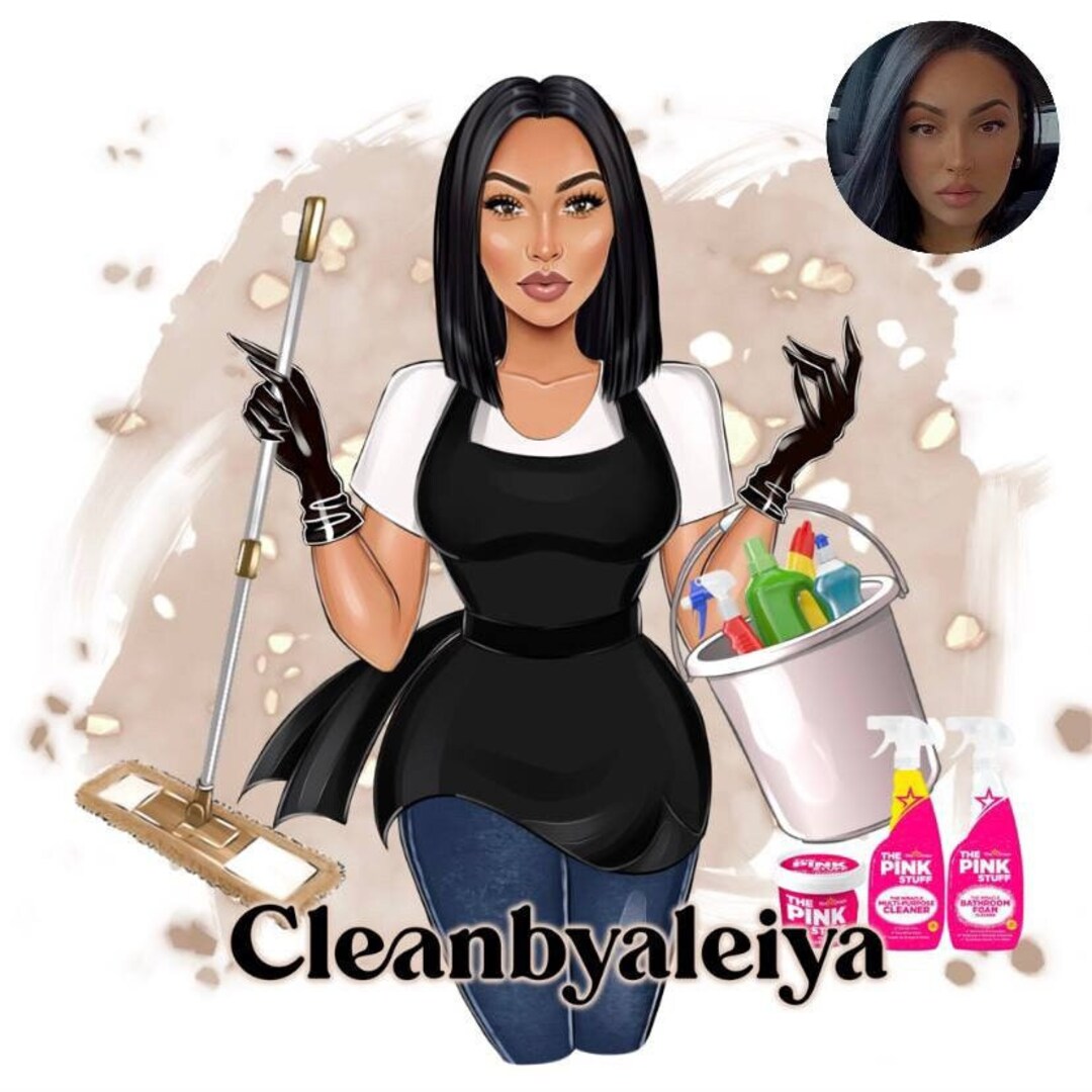 Cleaning Business Logo Portrait, Housekeeper Logo, Cleaning Business ...