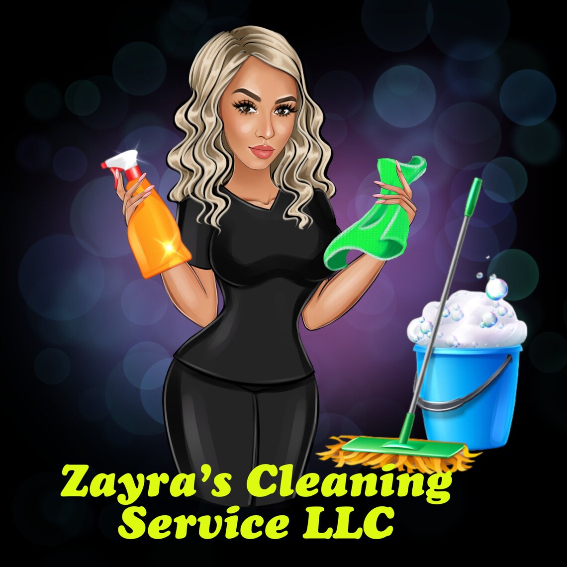 Cleaning Business Logo Portrait Housekeeper Logo Cleaning - Etsy