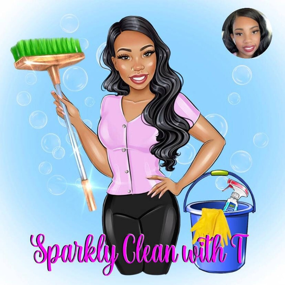 Cleaning Business Logo Portrait, Housekeeper Logo, Cleaning Business ...
