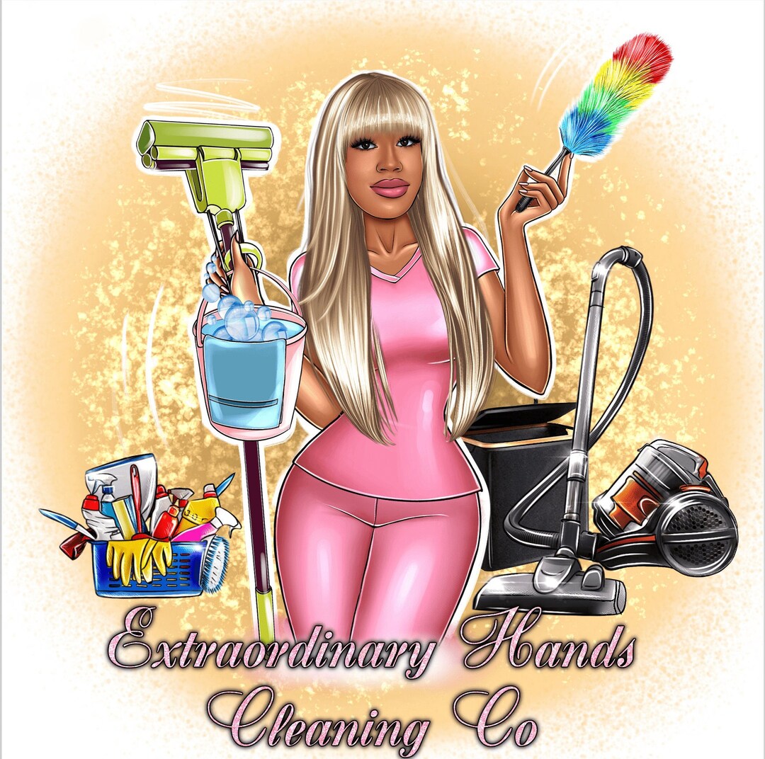 Cleaning Business Logo Portrait, Housekeeper Logo, Cleaning Business ...