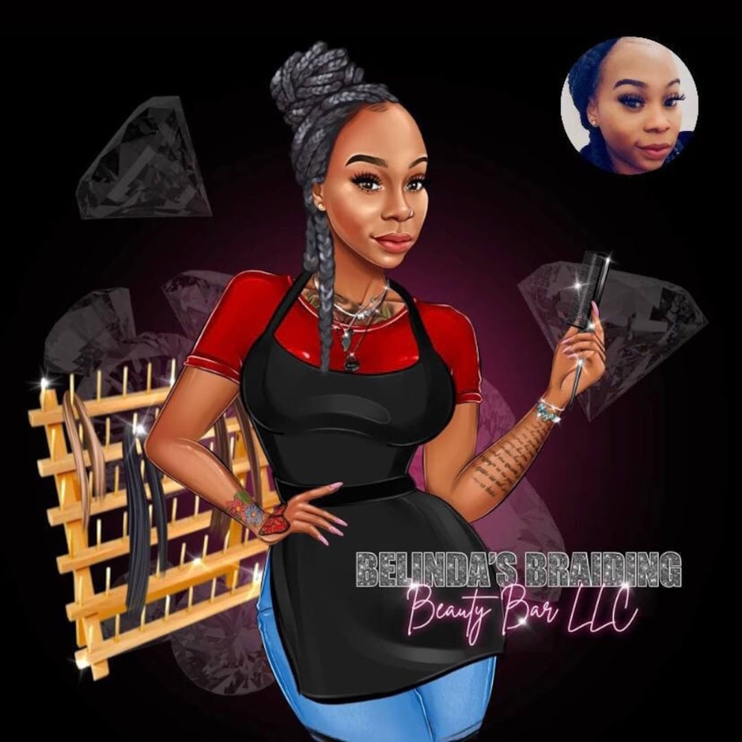 Braider Logo, Hairdresser Logo Portrait, Beauty Salon Logo, Hair Studio ...