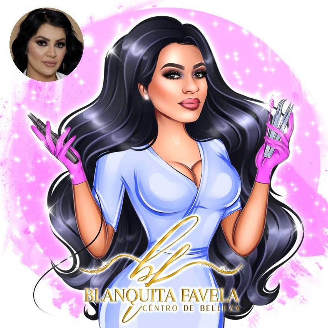 Permanent Makeup Artist Logo Custom Cartoon Logo Makeup - Etsy