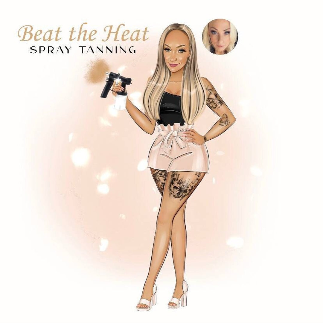 Spray Tan Logo, Tanning Artist Logo Design, Airbrush Tanning Studio ...