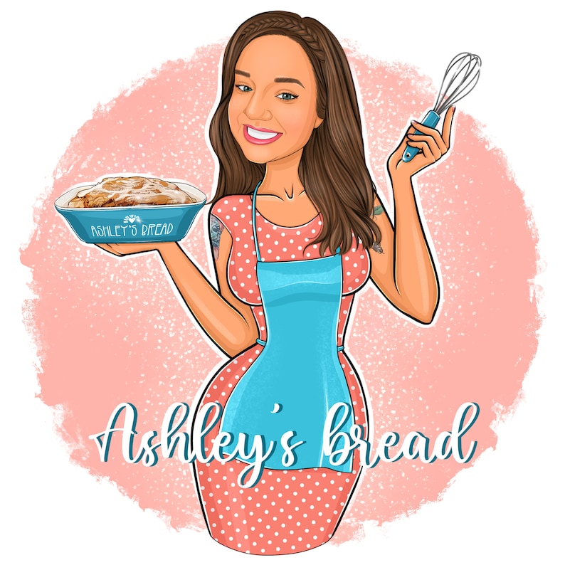 Baker Cartoon Logo Design Cake Shop Logo Dessert Maker Logo | Etsy