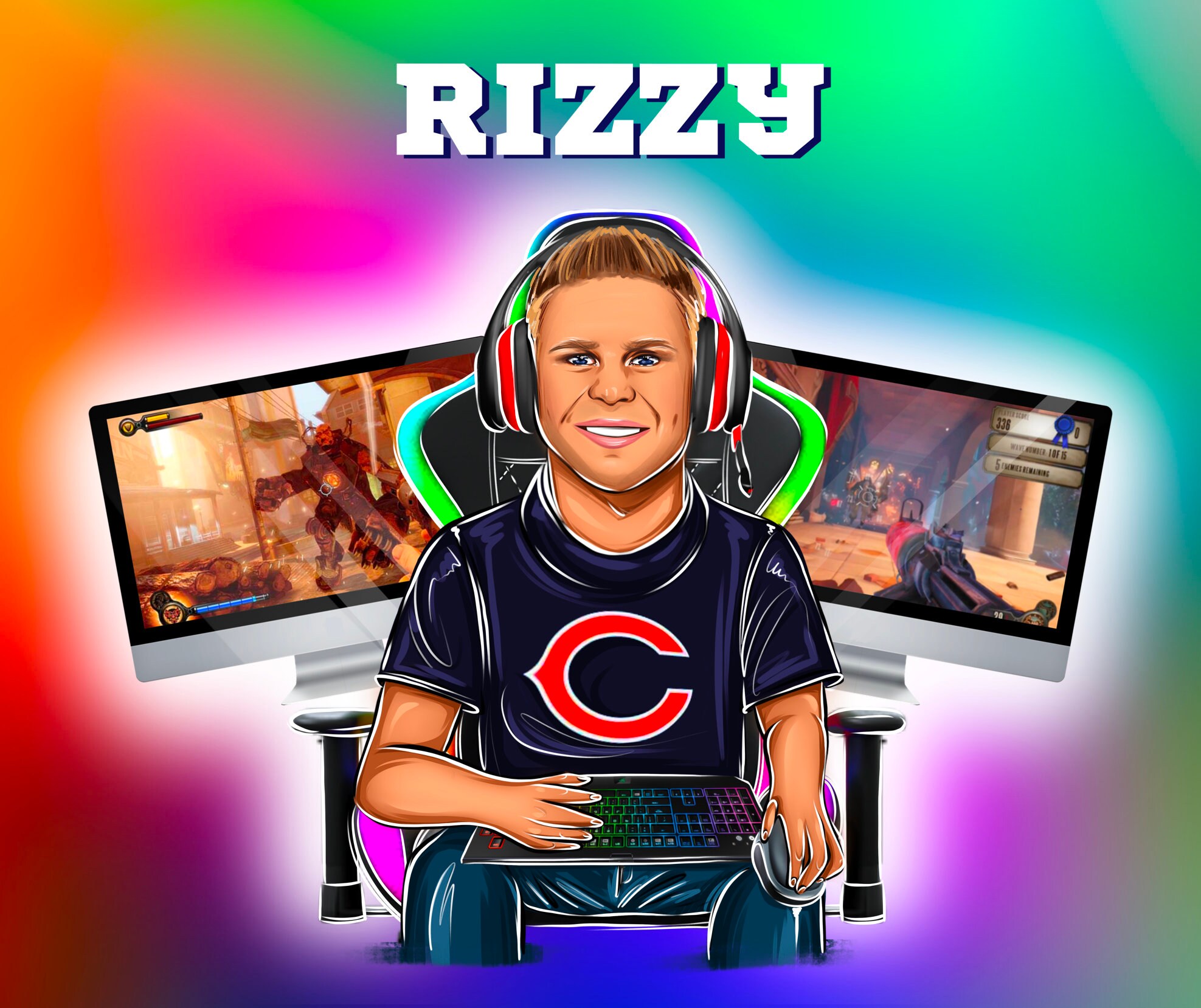 Gaming Logo Custom Gamer Logo Gaming Mascot Logo Cartoon - Etsy