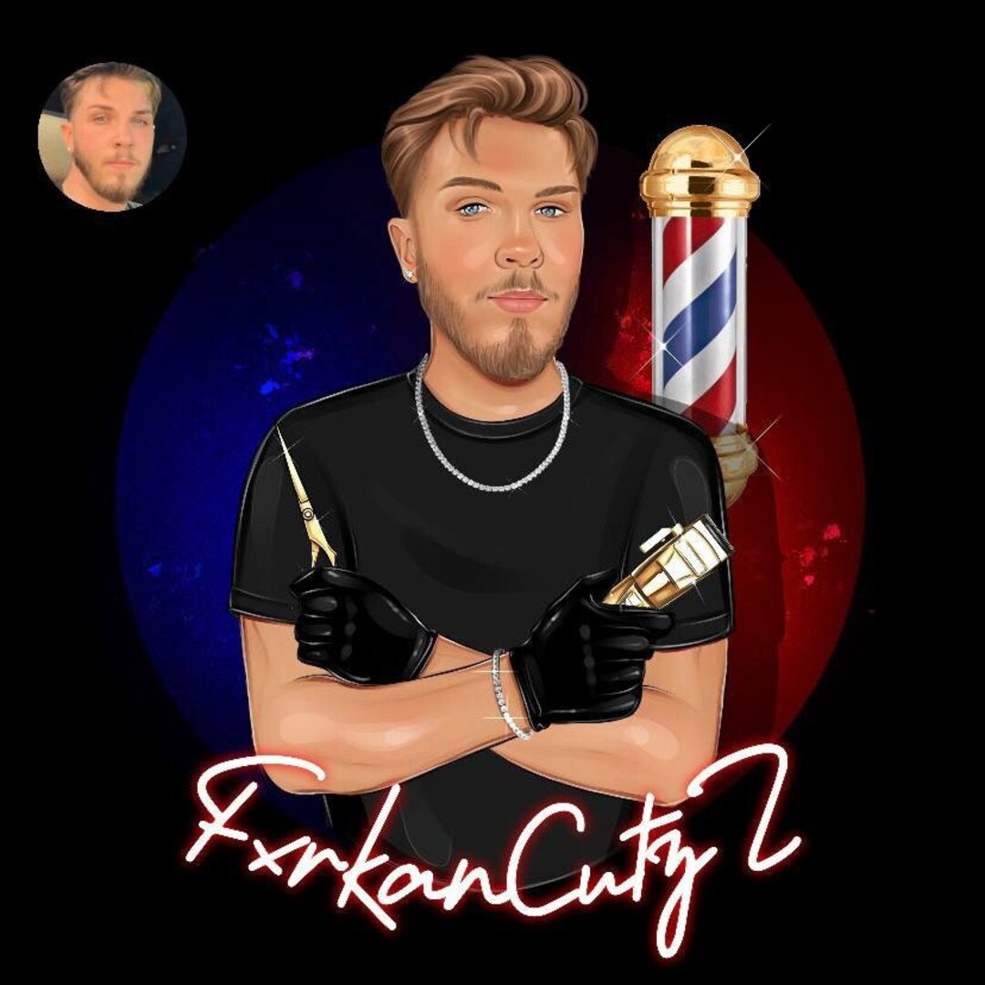 Barber Logo Design, Custom Portrait Logo, Professional Barber Logo ...