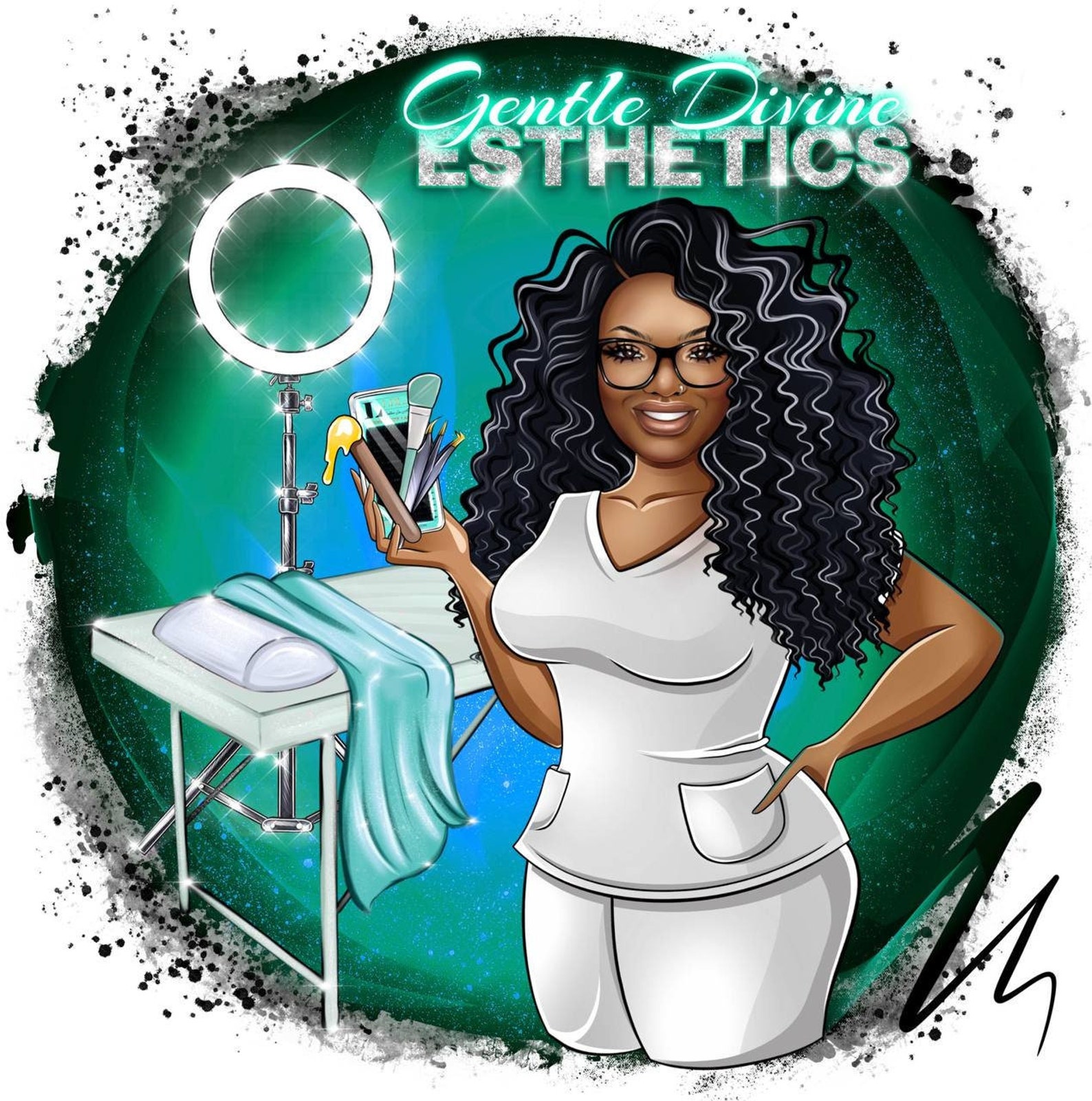 Esthetician Logo Design Aesthetician Portrait Beauty Salon - Etsy