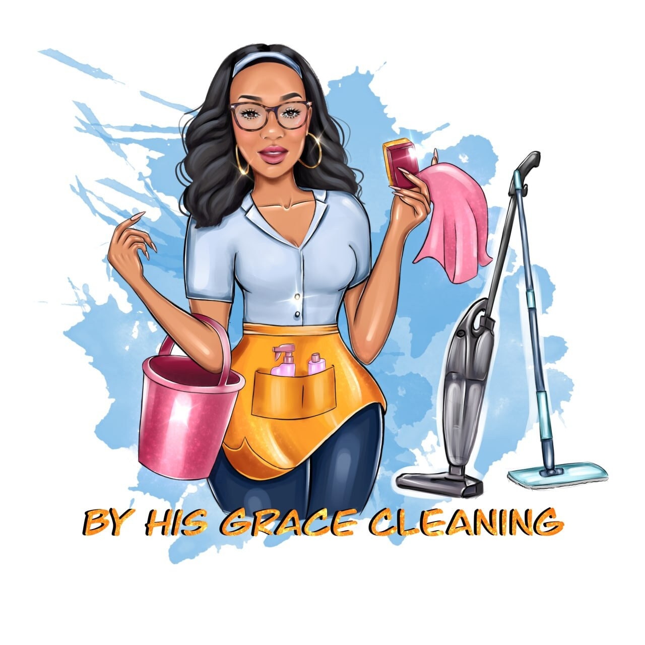 Cleaning Business Logo Portrait Housekeeper Logo Cleaning - Etsy