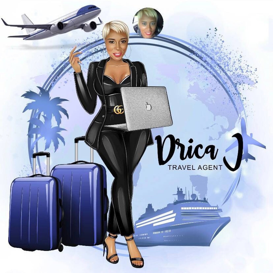 Travel Agency Custom Logo, Pilot Cartoon Logo, Travel Agent Logo ...