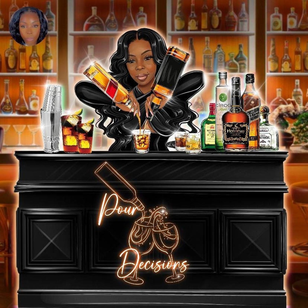 Bartender Logo Design, Custom Logo Design, Waitress Logo Design, Mobile ...