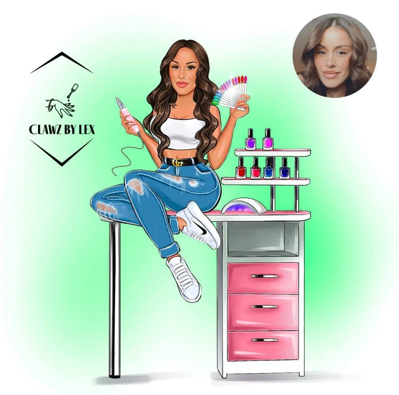 Nail Artist Logo Nail Studio Logo Logo With Color Street - Etsy