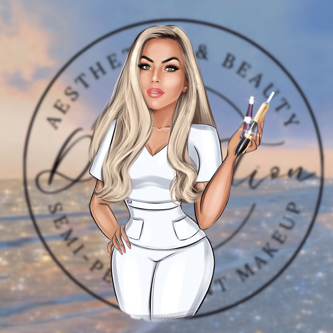 Esthetician Logo Design, Aesthetician Portrait, Nurse Logo, Salon Logo ...