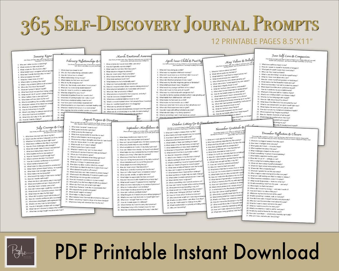 365 Self-discovery Journal Prompts | Daily Reflection & Personal Growth ...