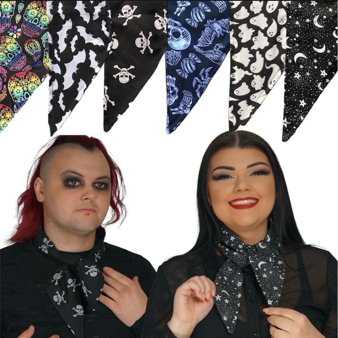 Goth Neck Scarf/head Band Gothic Scarf Goth Accessories Summer Goth ...