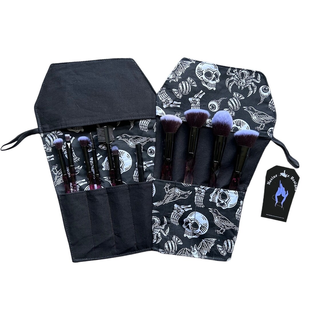 Makeup Tool Bag | Coffin Makeup Brush Bag | Goth Brush Bag | Artist ...