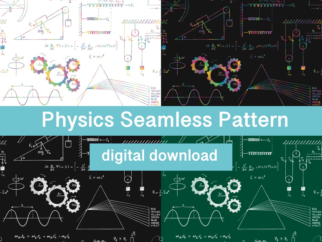Seamless Physics Pattern Physics Background Seamless Physics Digital ...