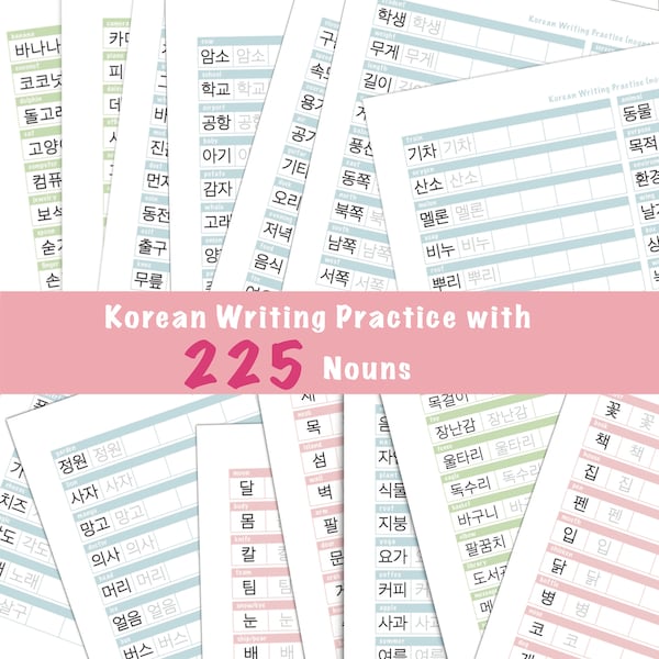 Korean Flashcards - Etsy