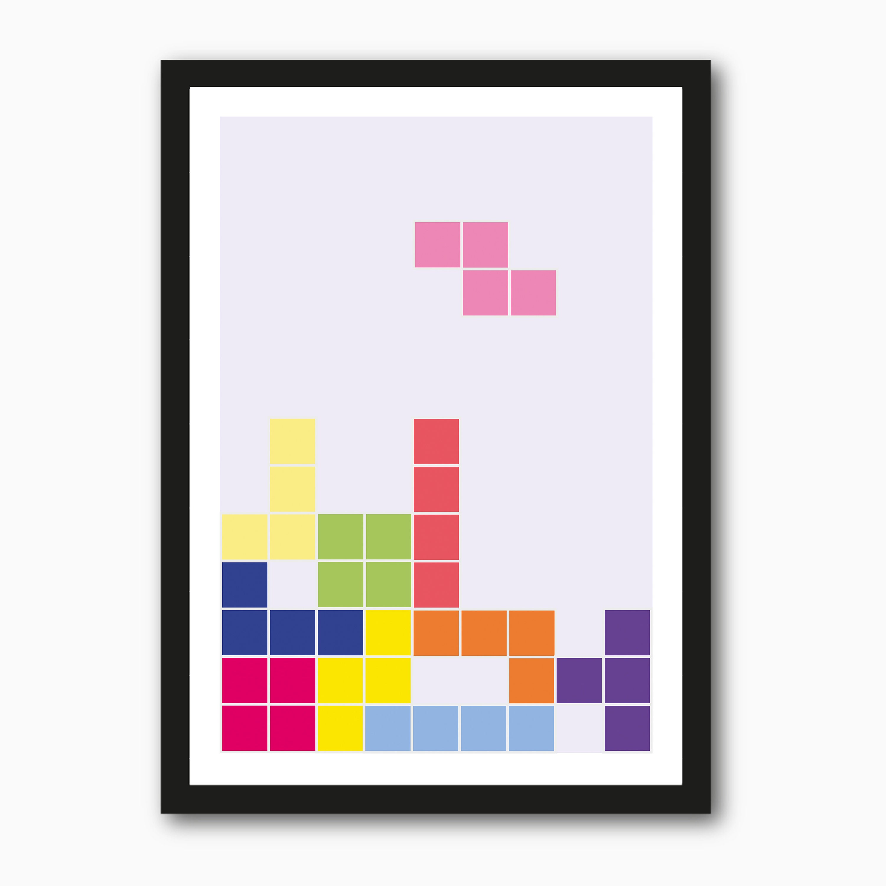 Bright Tetris Print | Original Art Print | Child's Bedroom Art ...