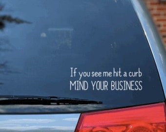 Hit a Curb Sticker - Etsy