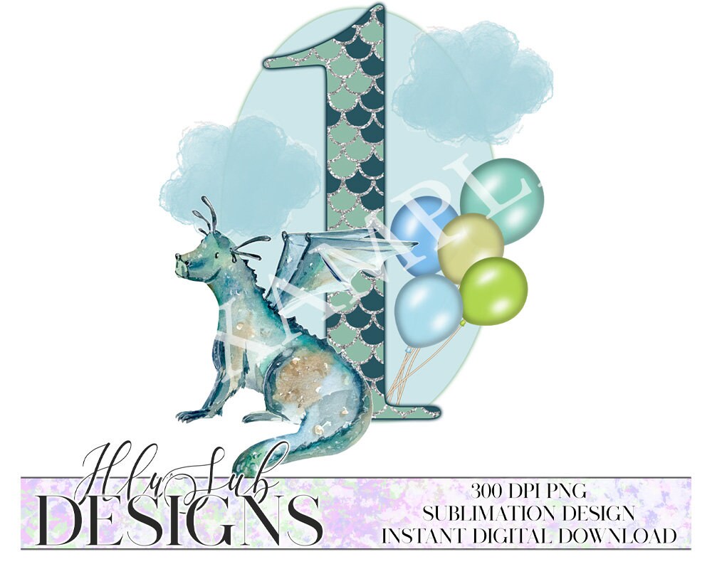 Dragon Number PNG Birthday Numbers Digital Download - Etsy