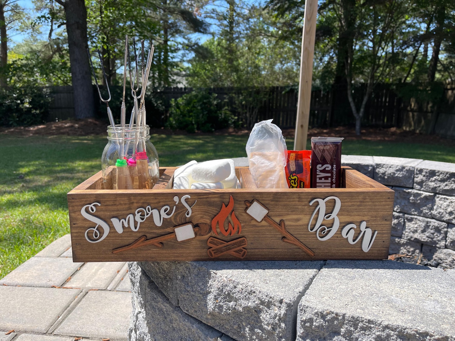 Wood Smore Station, Smores Gift Box, Outdoor Gift, Personalized Wedding ...