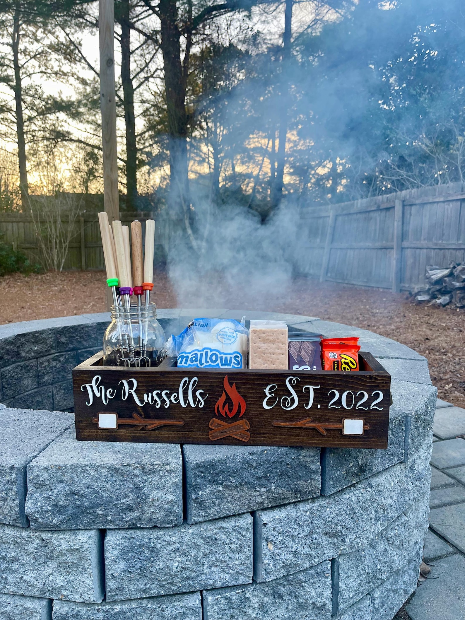 Wood Smore Station, Smores Gift Box, Outdoor Gift, Personalized Wedding ...