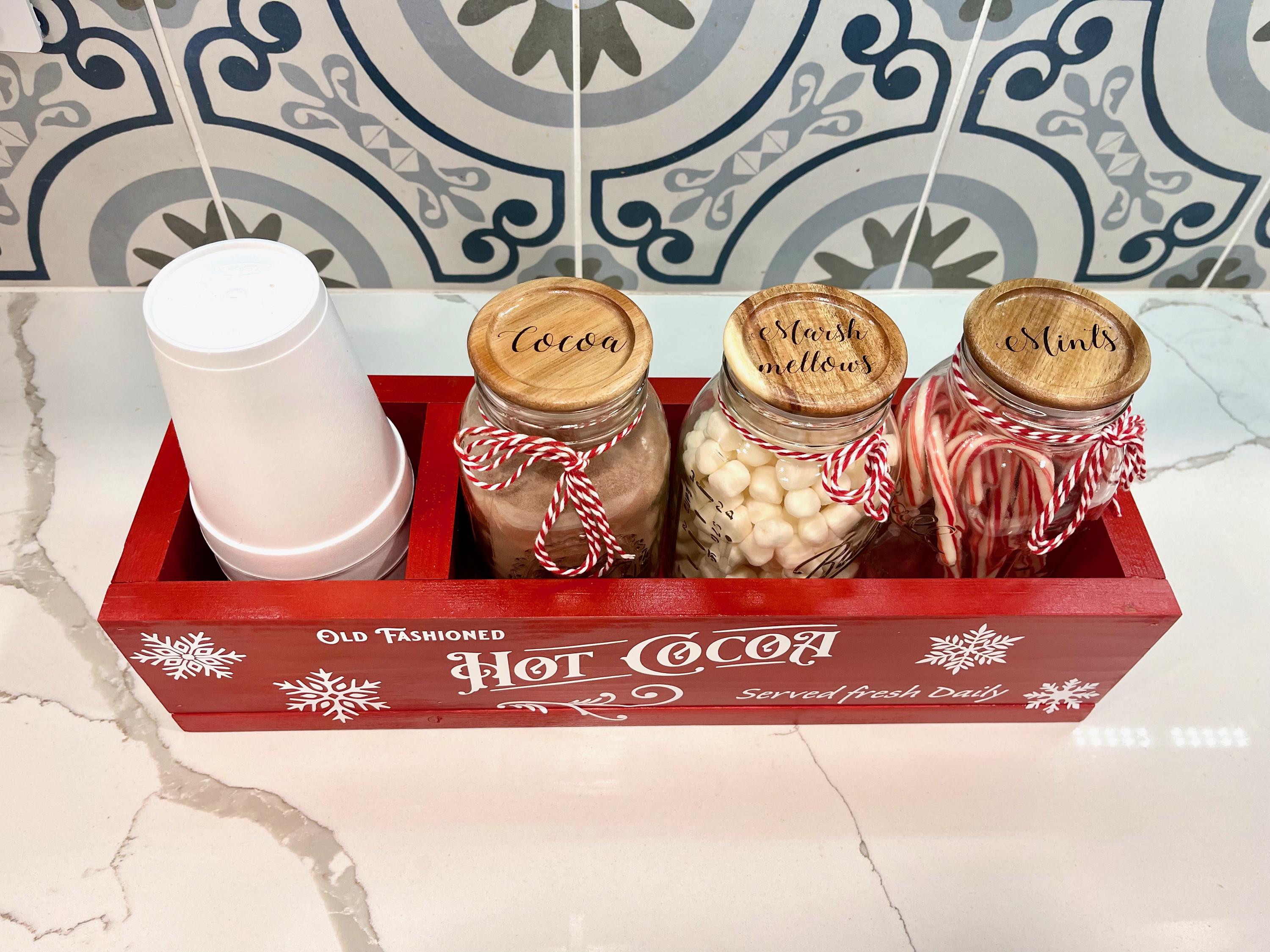 Customized Hot Cocoa Bar, Hot Cocoa Station, Hot Cocoa Caddy, Hot Chocolate Bar, Hot Chocolate ...