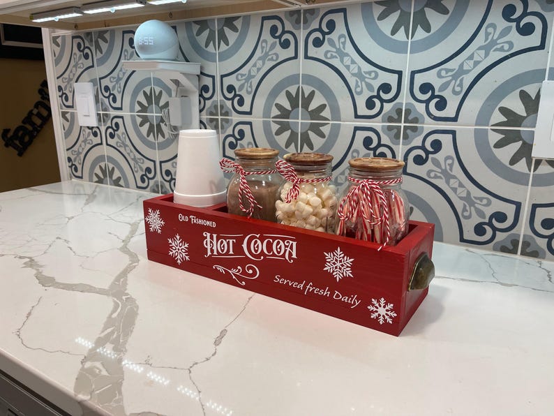 Customized Hot Cocoa Bar, Hot Cocoa Station, Hot Cocoa Caddy, Hot Chocolate Bar, Hot Chocolate ...