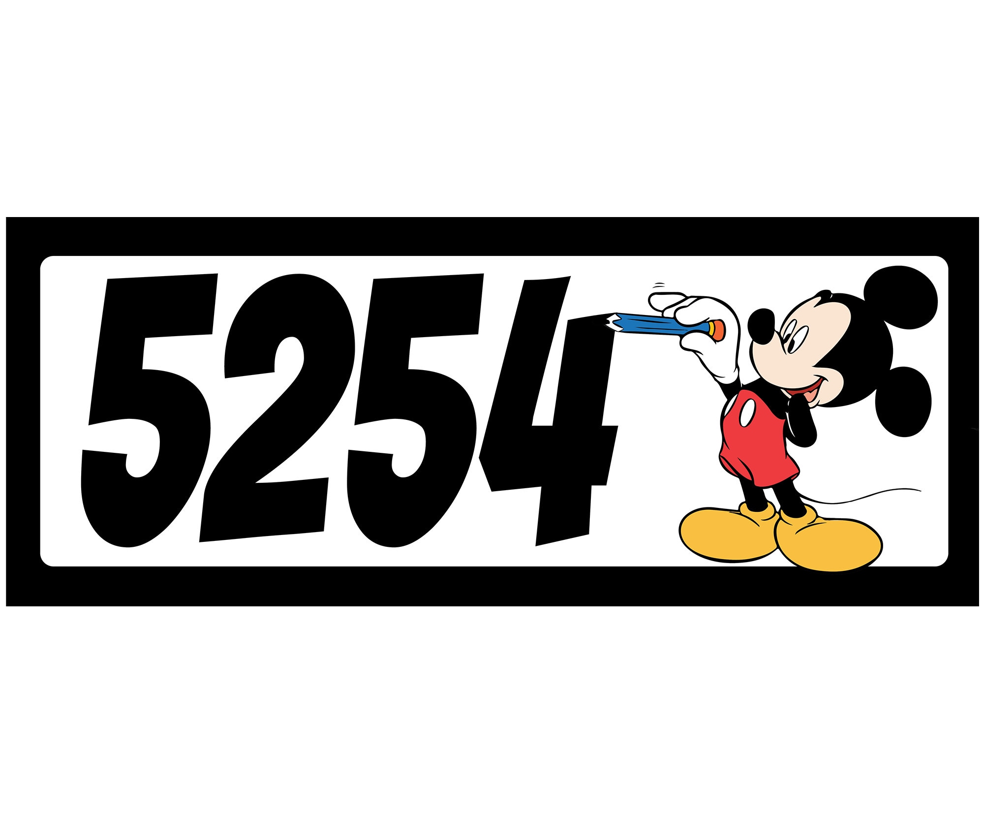 Disney Mickey Mouse With Pencil Address Sign - Etsy